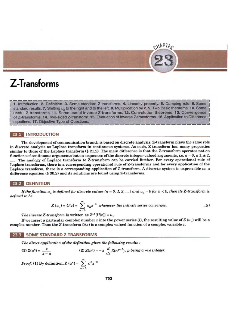 Z Transform Pdf