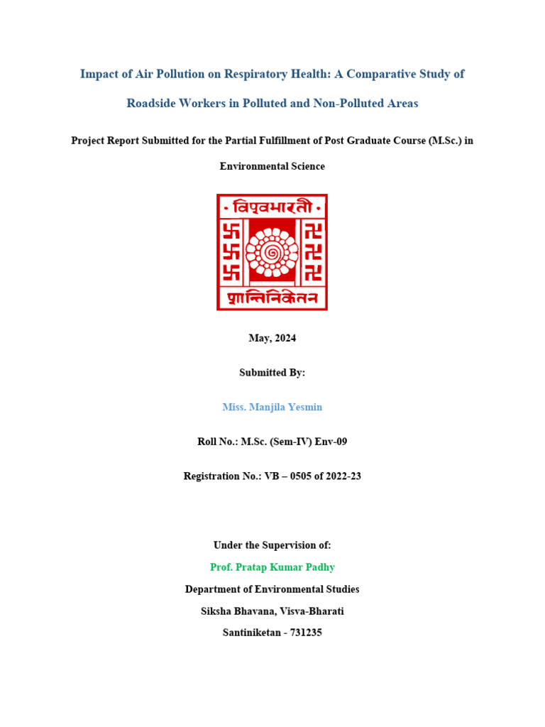 01 - Title Page Manjila | Download Free PDF | Human Impact On The Environment | Environment