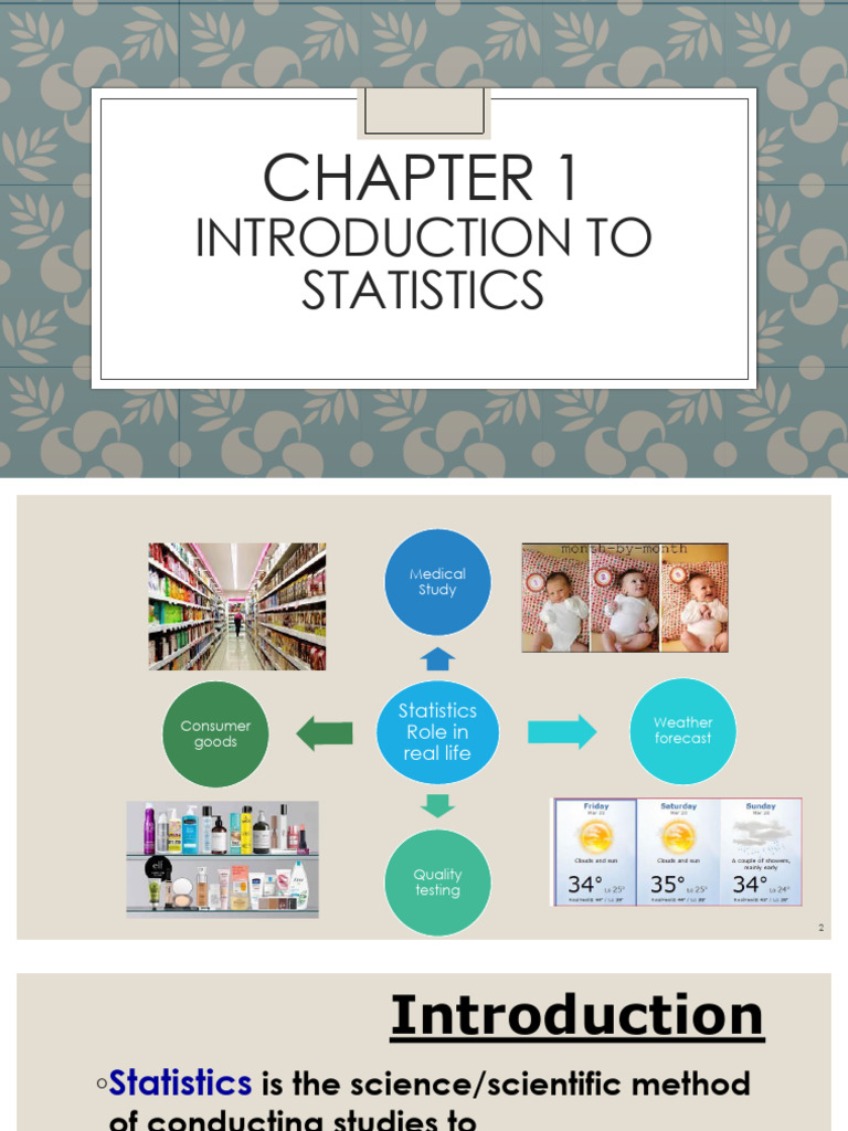 Chapter 1 INTRODUCTION TO STATISTICS (New) | PDF | Sampling (Statistics ...