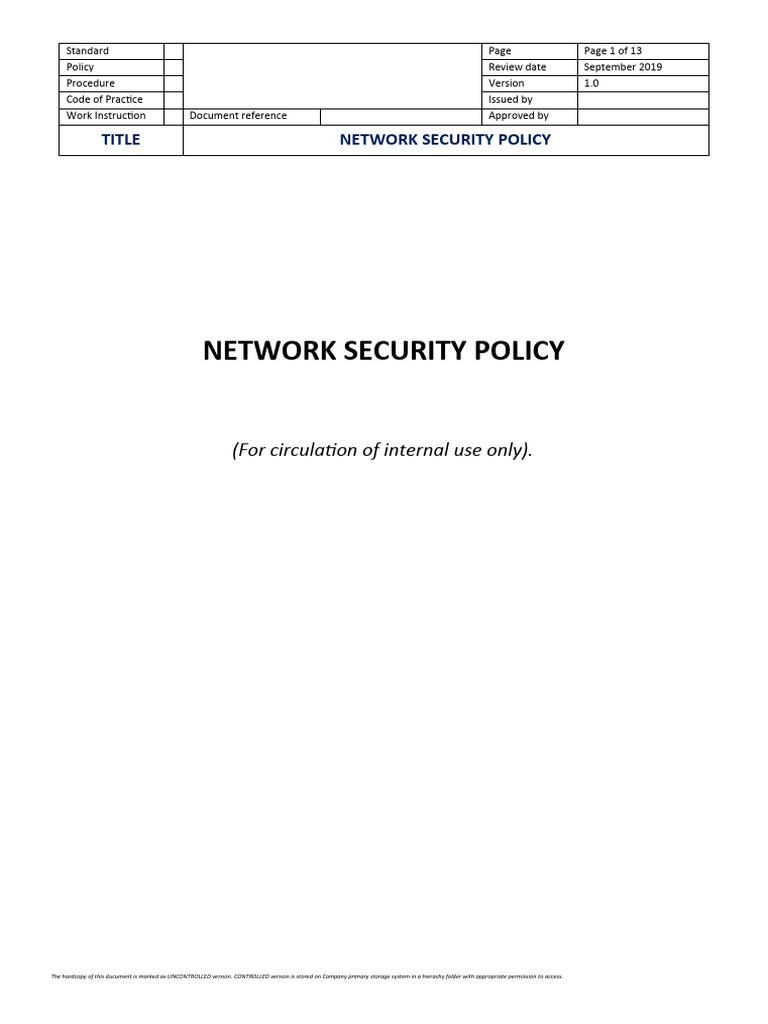 Internal Network Security Guide | PDF | Information Security | Computer Network