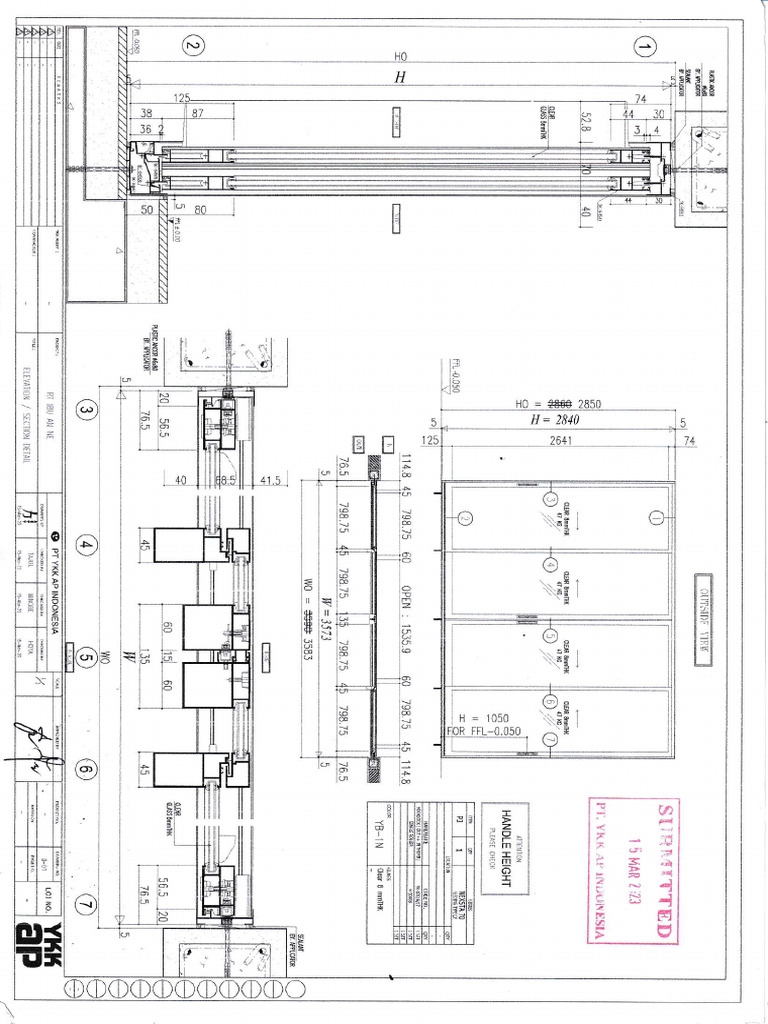 Referensi Drawing YKK Nexsta CF | PDF