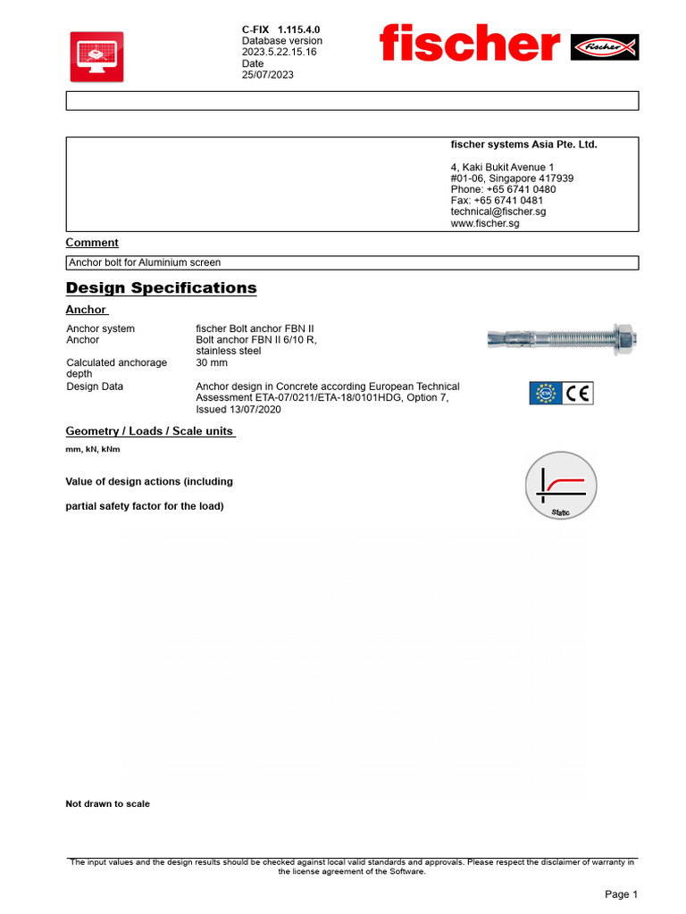 Fischer - Anchor For Alu Screen - M6 FBN II R | PDF | Software Testing ...