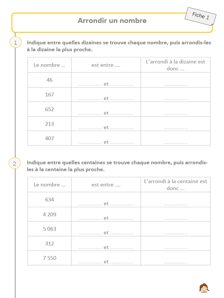 Exercices d'arrondi de nombres | PDF | Méthodes et références pédagogiques