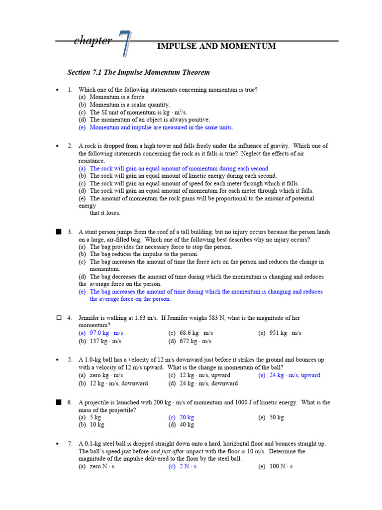 Impulse and Momentum Concepts Explained | PDF | Momentum | Collision