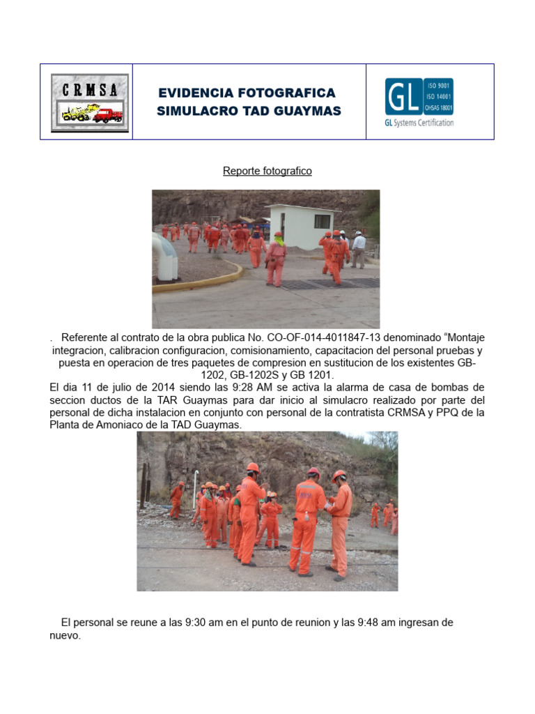 Reporte Simulacro | PDF