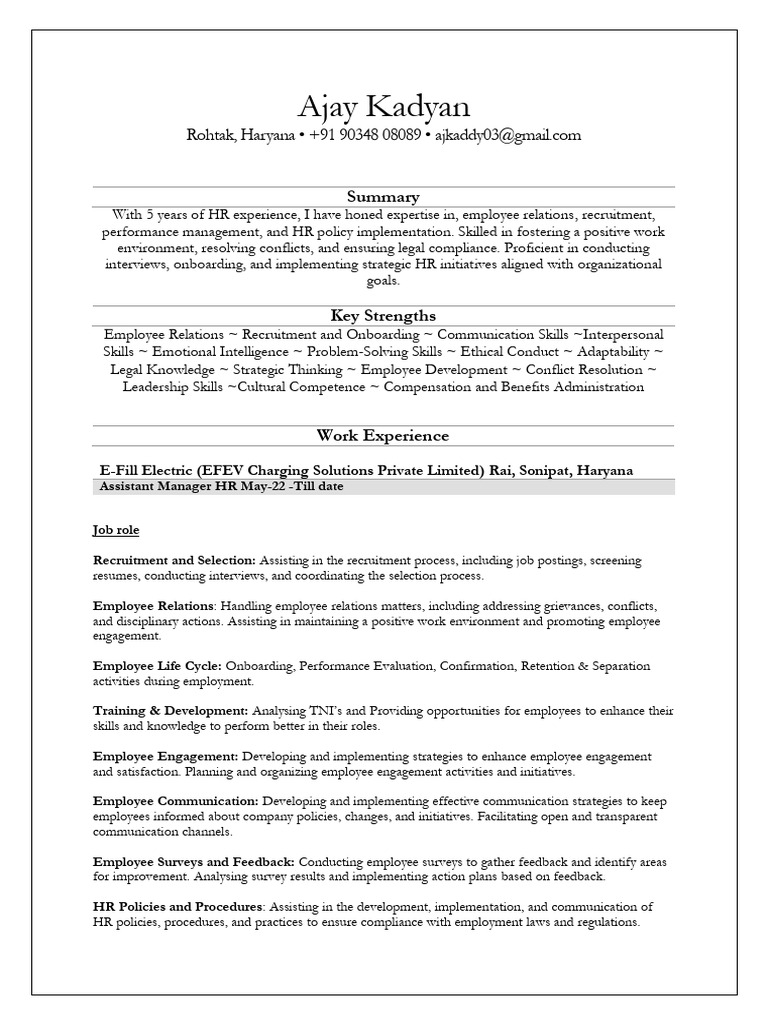 Ajay Resume | PDF | Employment | Recruitment