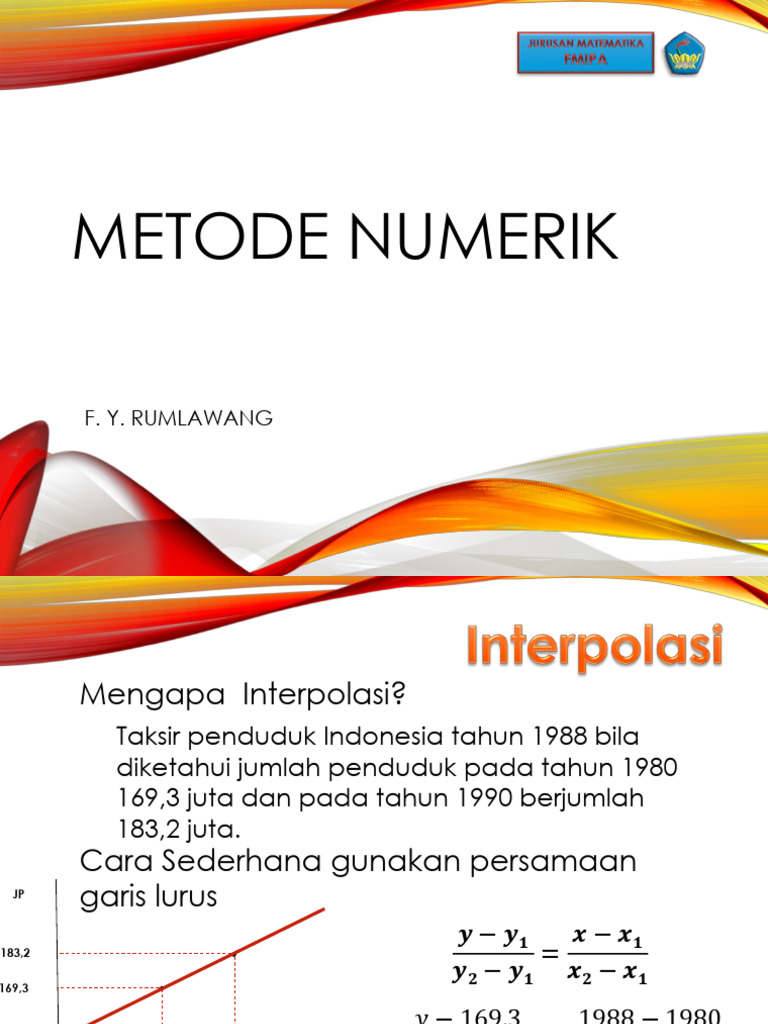 METODE NUMERIK Interpolasi MATH | PDF