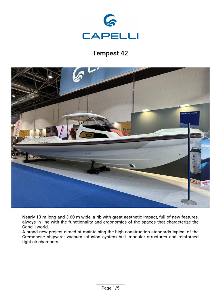 Capelli Tempest-42 2024 | PDF | Hull (Watercraft)
