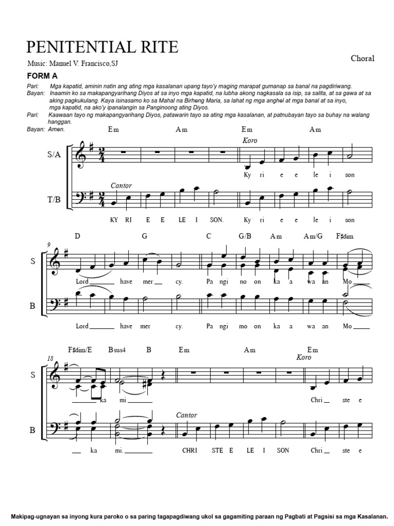 Mass of Mercy & Compassion (With Tagalog Translation) v1 | PDF