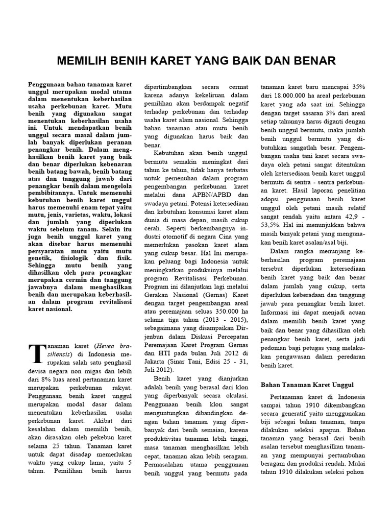 A. Faktor Pemupukan Yang Mempengaruhi Vigor Benih | PDF | Teknologi ...