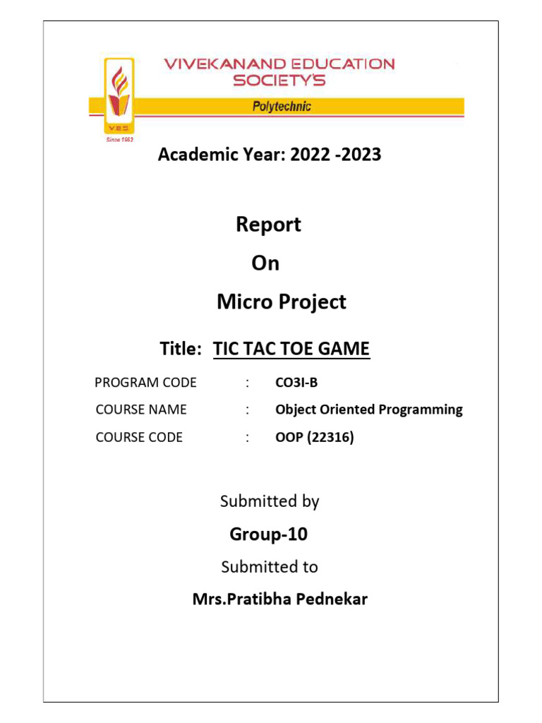 OOP GROUP REPORT Microproject | PDF | Object Oriented Programming | Computing