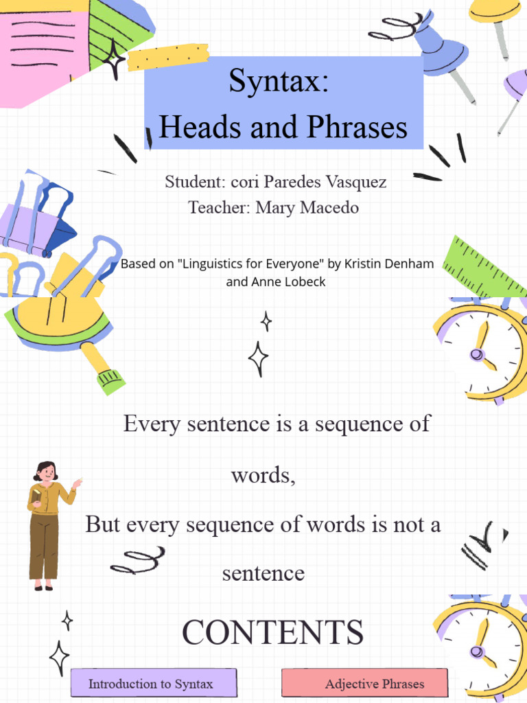 Syntax Presentation Cori | Download Free PDF | Phrase | Adverb