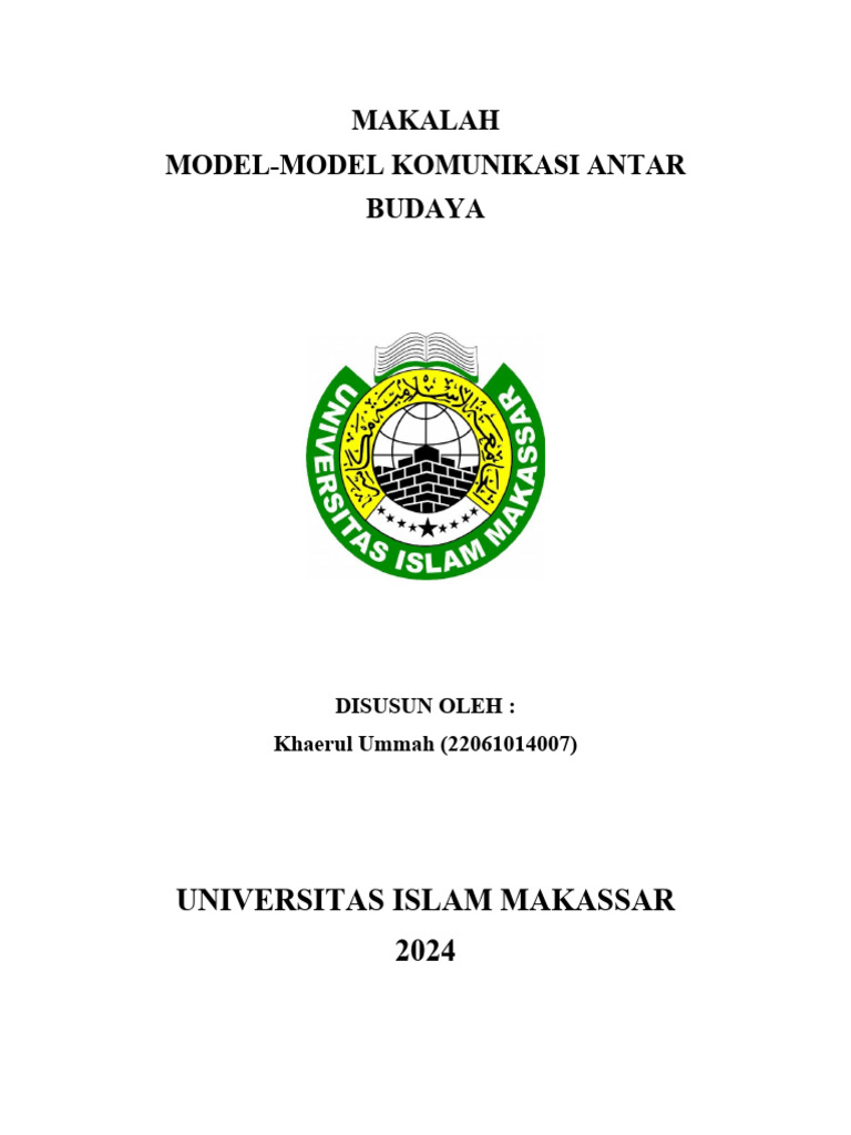 Model-Model Komunikasi Antar Buday | PDF | Karier & Perkembangan | Ilmu Sosial