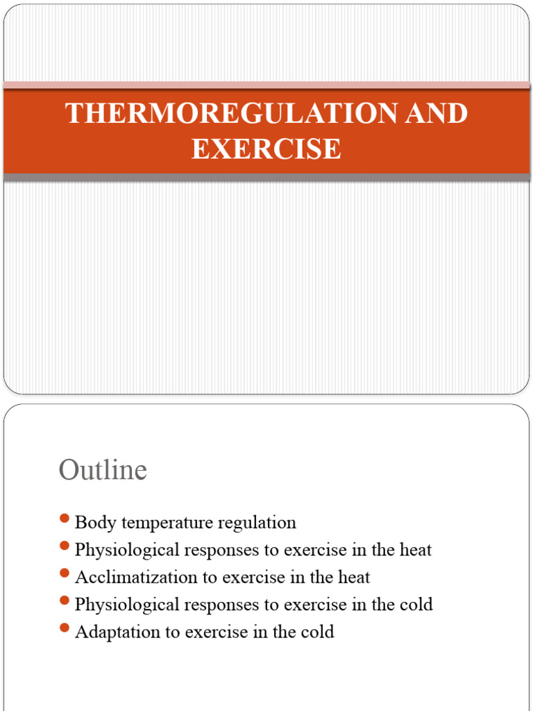 3.1. Thermoregulation and Exercise | PDF | Thermoregulation | Heat Transfer 3.1. Thermoregulation and Exercise | PDF | Thermoregulation | Heat Transfer