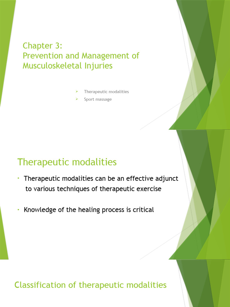 Chapter 3 Therapeutic Modalities | PDF | Pain | Medical Imaging
