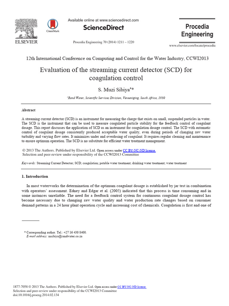 Streaming Current Detector | PDF | Ion | Physical Sciences