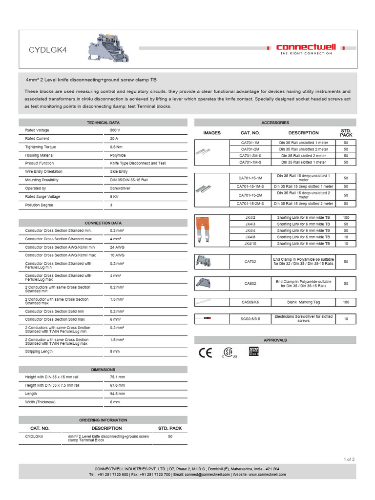 CYDLGK4 | PDF | Electric Power | Electrical Components