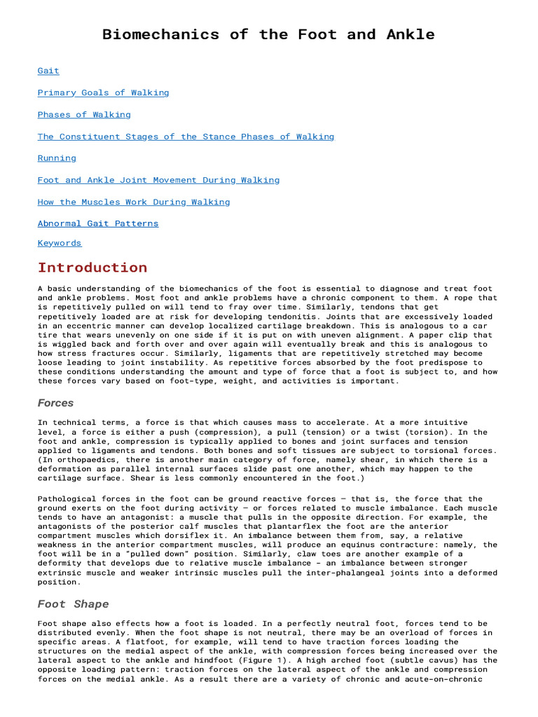 Biomechanics-of-the-Foot-and-Ankle - OrthoPaedia | PDF | Foot | Ankle