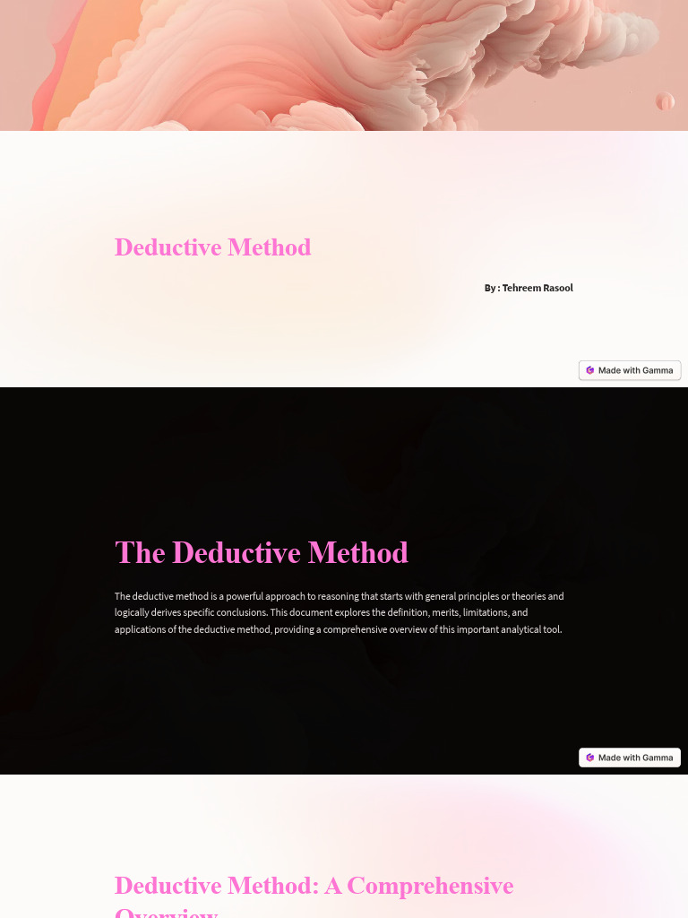 Deductive Method | PDF | Deductive Reasoning | Reason