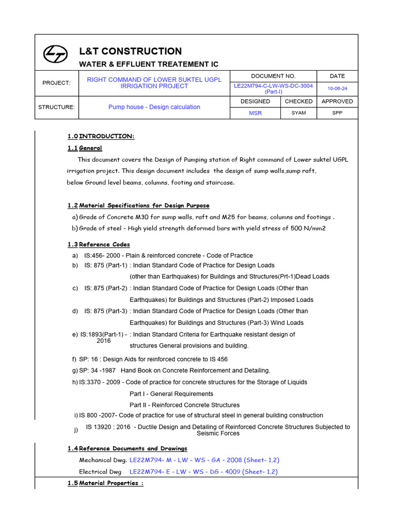 Intro, Descr, DL&LL | PDF | Strength Of Materials | Concrete