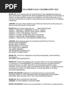 Teachers Day Script | PDF