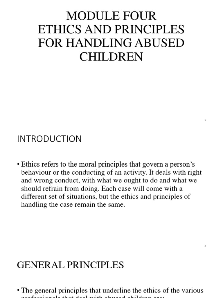 MODULE FOUR | Download Free PDF | Child Abuse | Child Protection