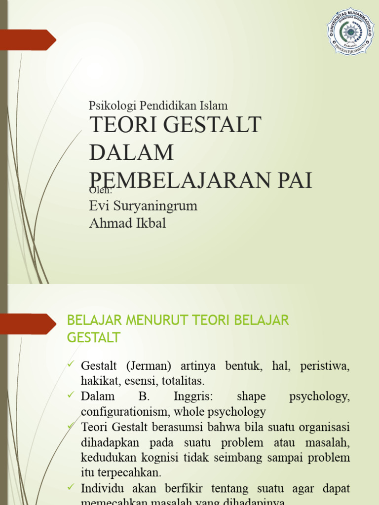 Teori Gestalt | PDF