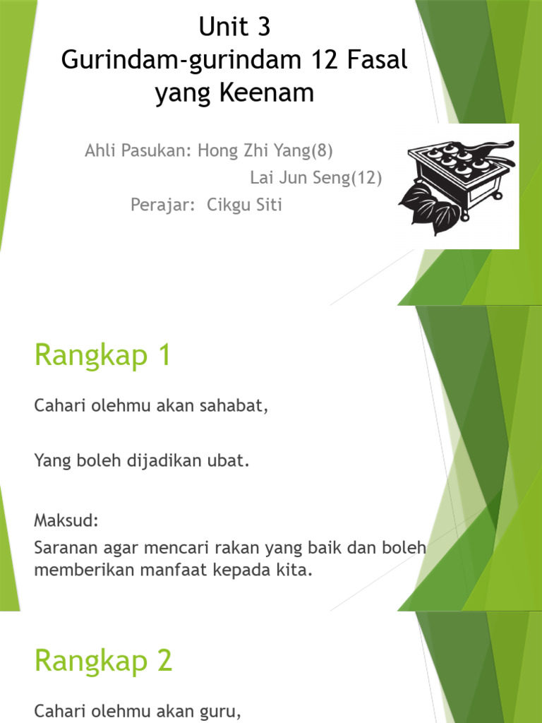 Gurindam-gurindam 12 Fasal Yang Keenam | PDF