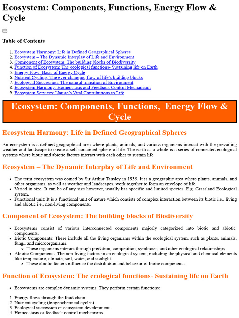 14 Ecosystem 2 Pdf Ecosystem Ecology