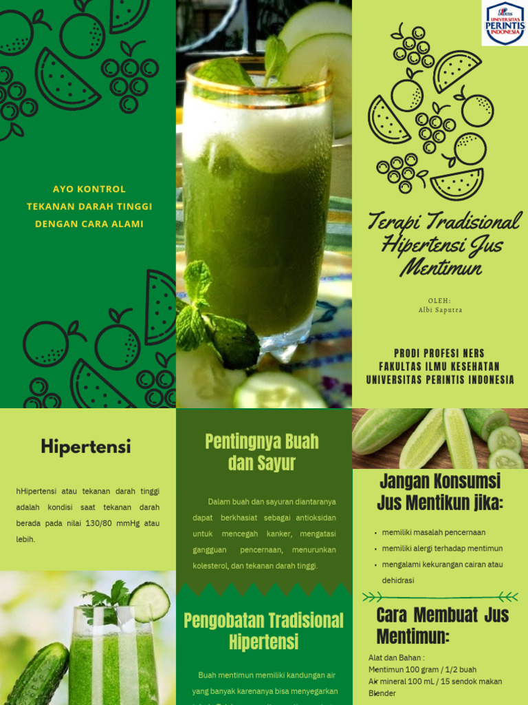 Jus Mentimun untuk Atasi Hipertensi | PDF