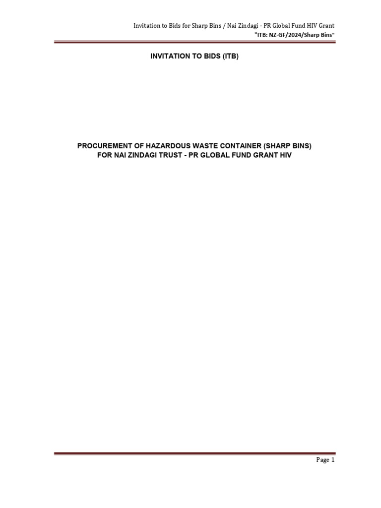 ITB Document-Of Sharpbins | PDF | Breach Of Contract | Taxes