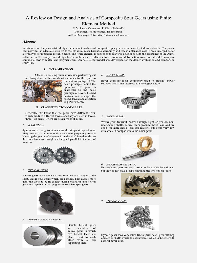 Gears | PDF | Gear | Mechanical Engineering