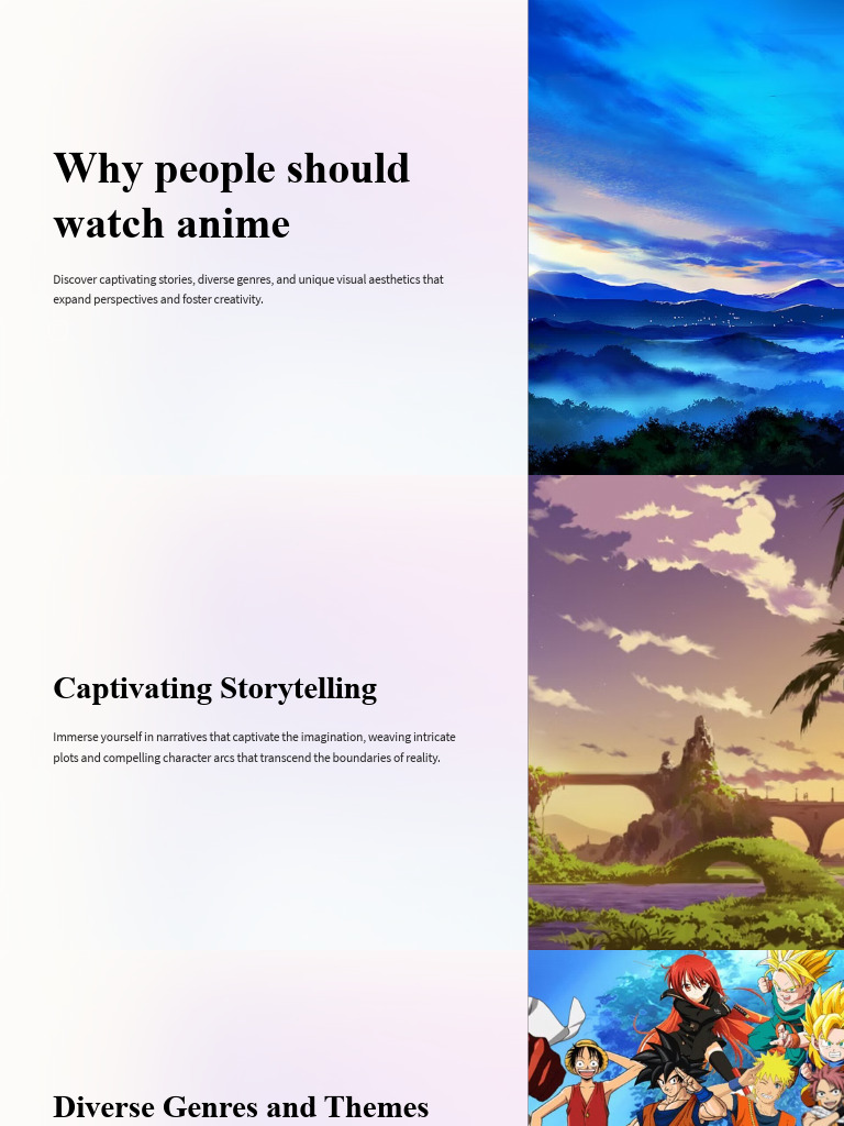 Why People Should Watch Anime | PDF | Narrative | Anime