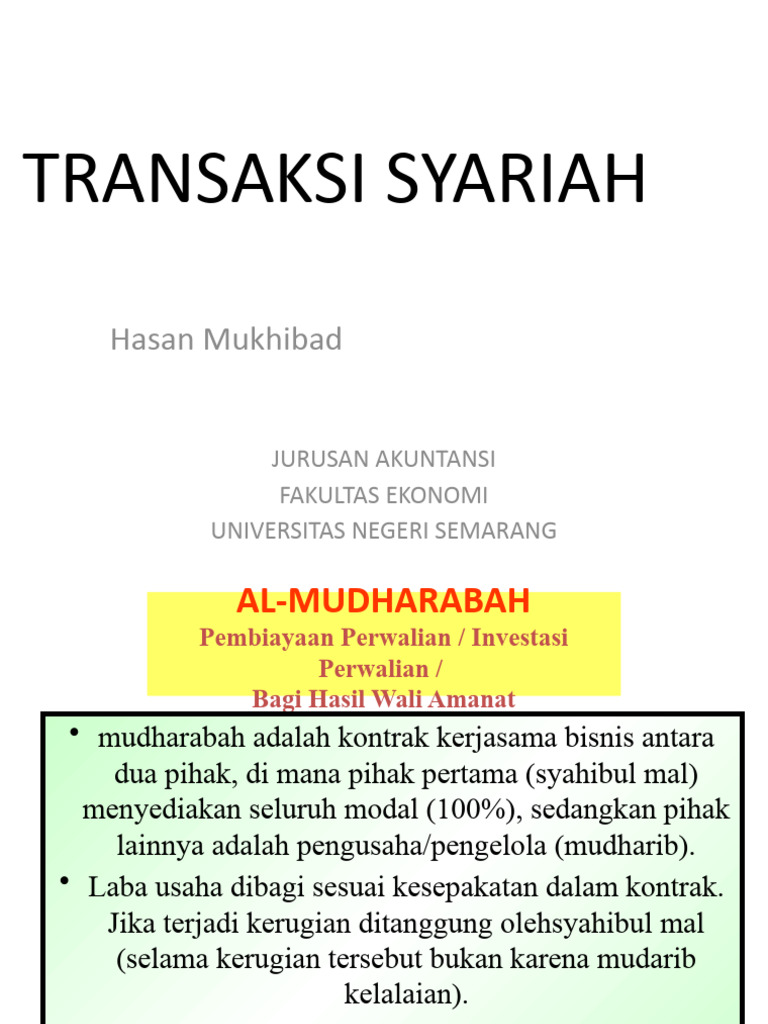 Transaksi Syariah - 2 Voice 2 Eng - En.id | PDF | Pengelolaan Keuangan ...