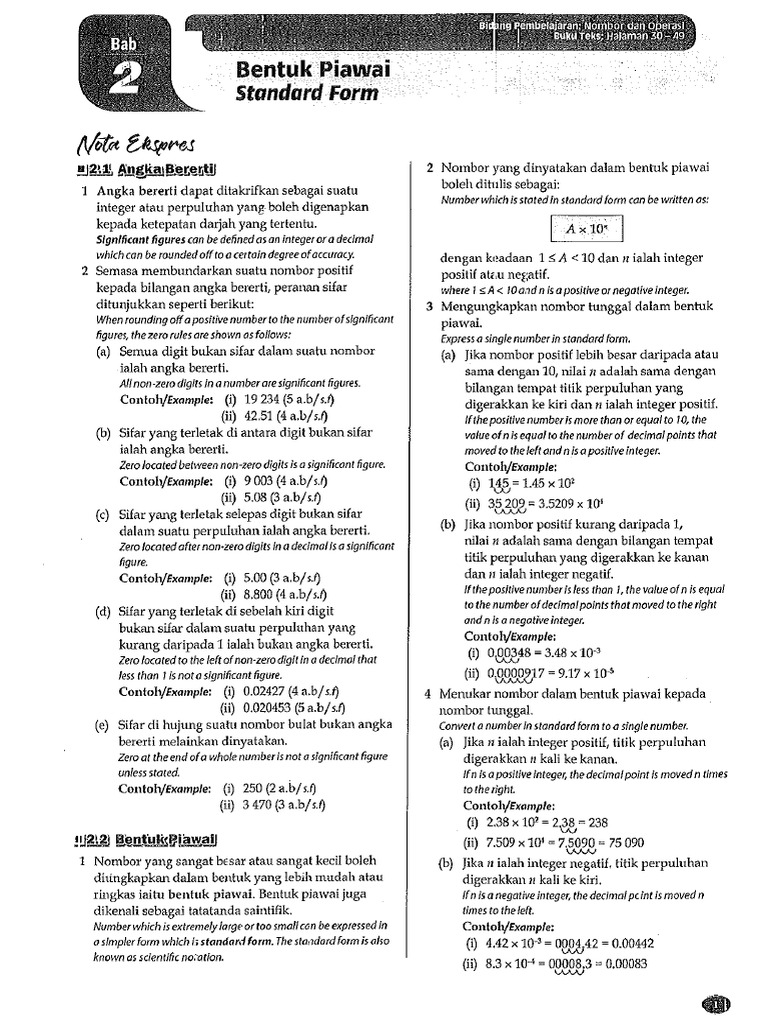 3) Standard Form Notes & Exercises | PDF