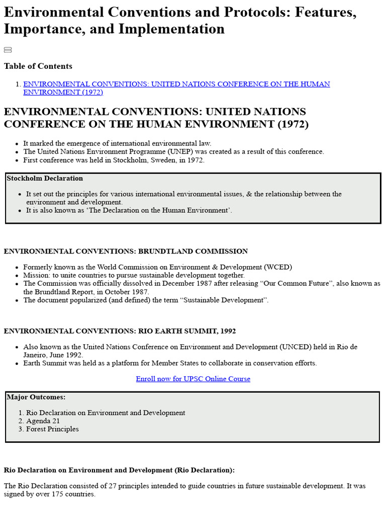 30.environmental Conventions and Protocols | PDF | Kyoto Protocol ...