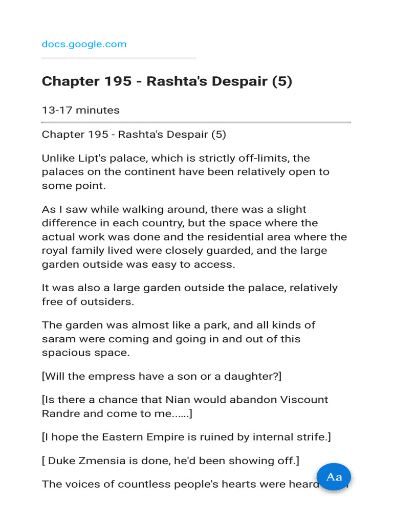 Chapter 195 - Rashta's Despair | PDF | Mystery, Thriller & Crime Fiction