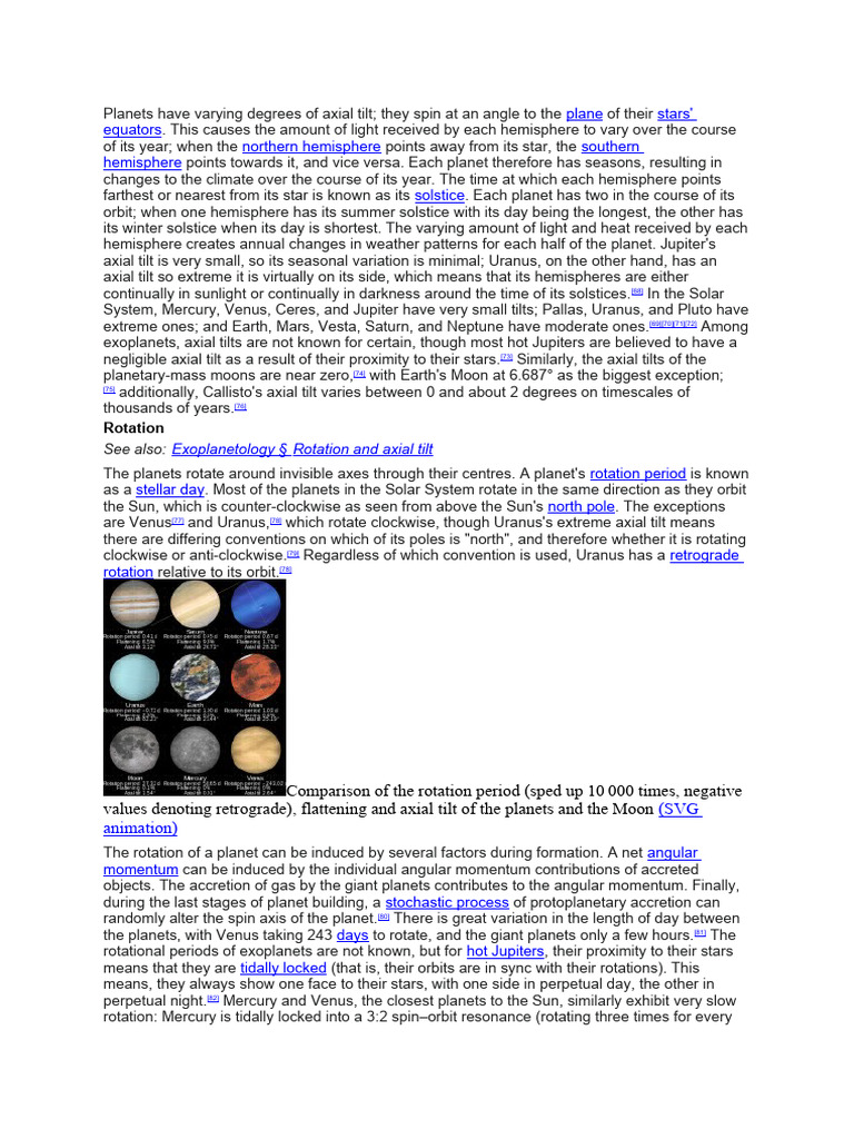 Planets Have Varying Degrees of Axial Tilt 2 | PDF | Planets | Atmosphere