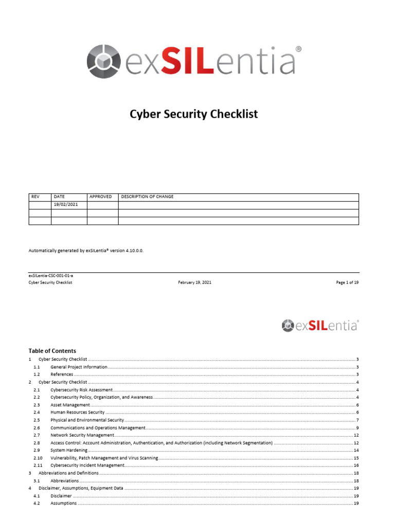Blog 15 19 02 2021 Cyber Security Checklist Report | PDF | Security ...