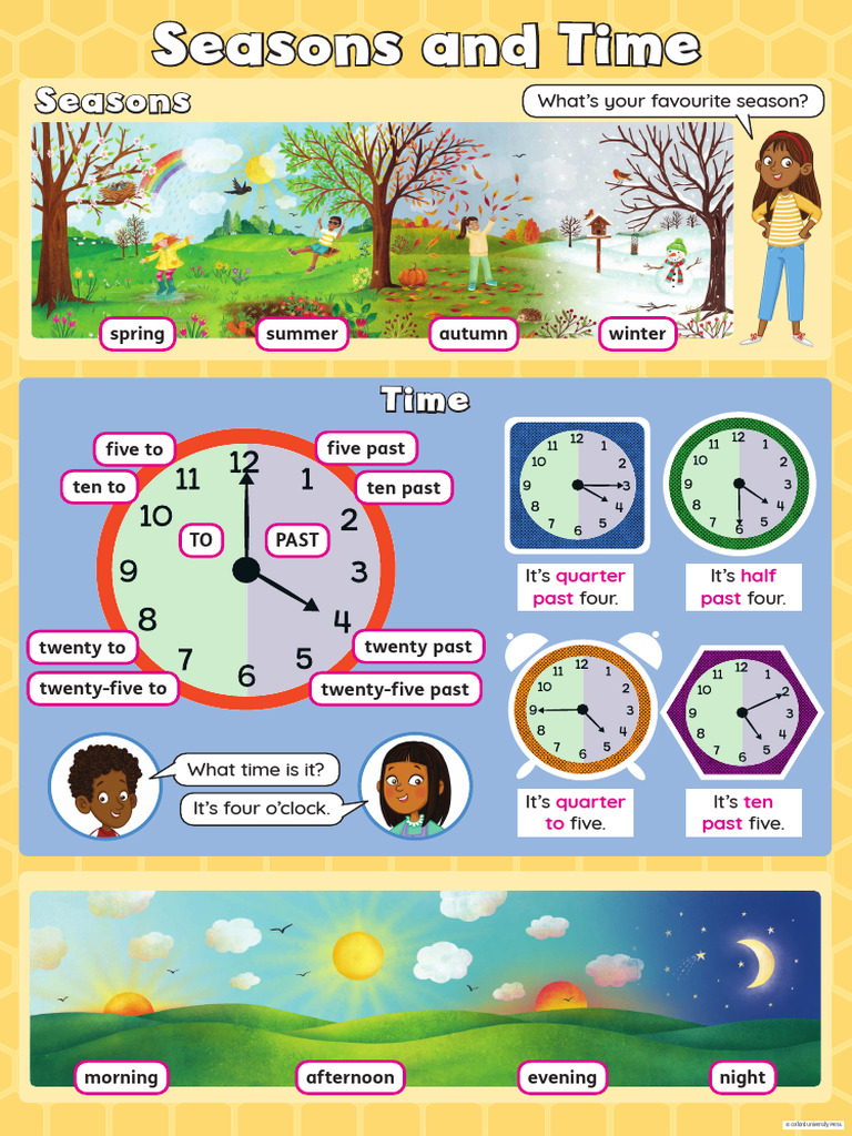Seasons and Time Worksheet | PDF