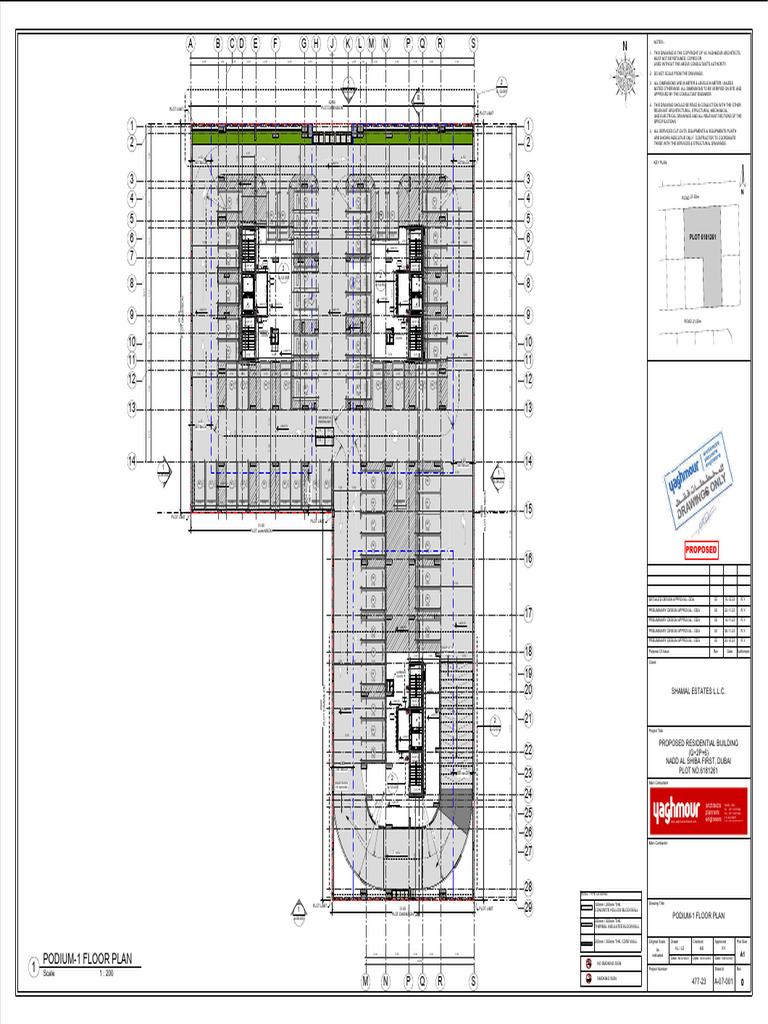 A-07-001 - Podium-1 Floor Plan | PDF