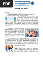 Personal Development Module 1 Q1 | PDF | Self Concept | Self Esteem