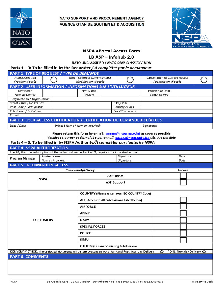 ASP - Access Form Request | PDF