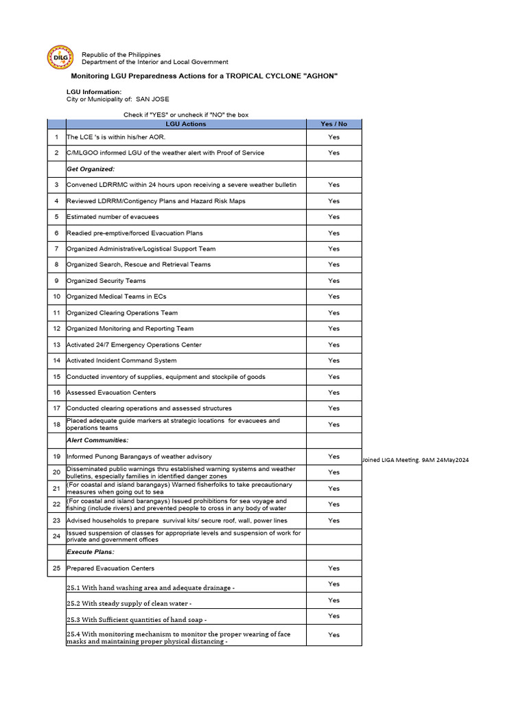 40-Item Checklist (Excel) | Download Free PDF | Emergency Evacuation ...