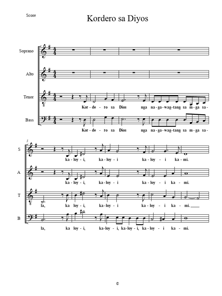 Kordero Sa Dios - Figuracion | PDF