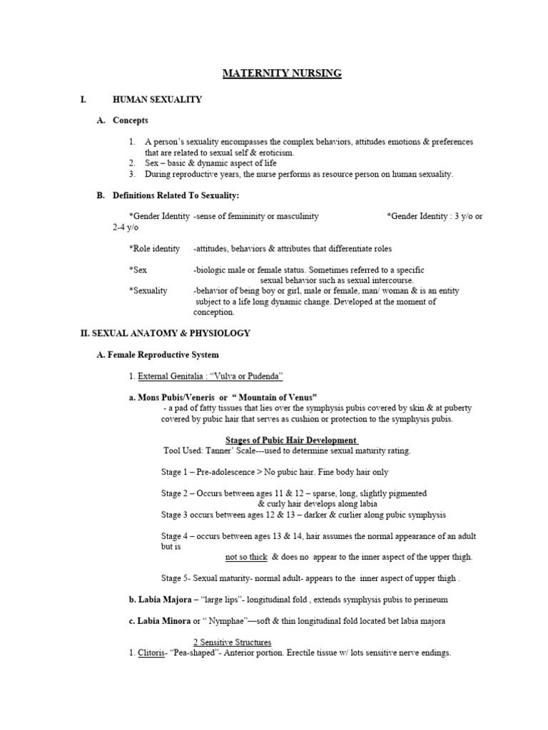 Maternity Nursing Review 1 Download Free Pdf Menstrual Cycle Vagina