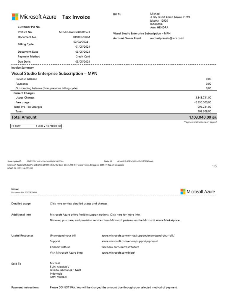 E0100RZH9M Invoice | PDF | Computing | Computer Architecture