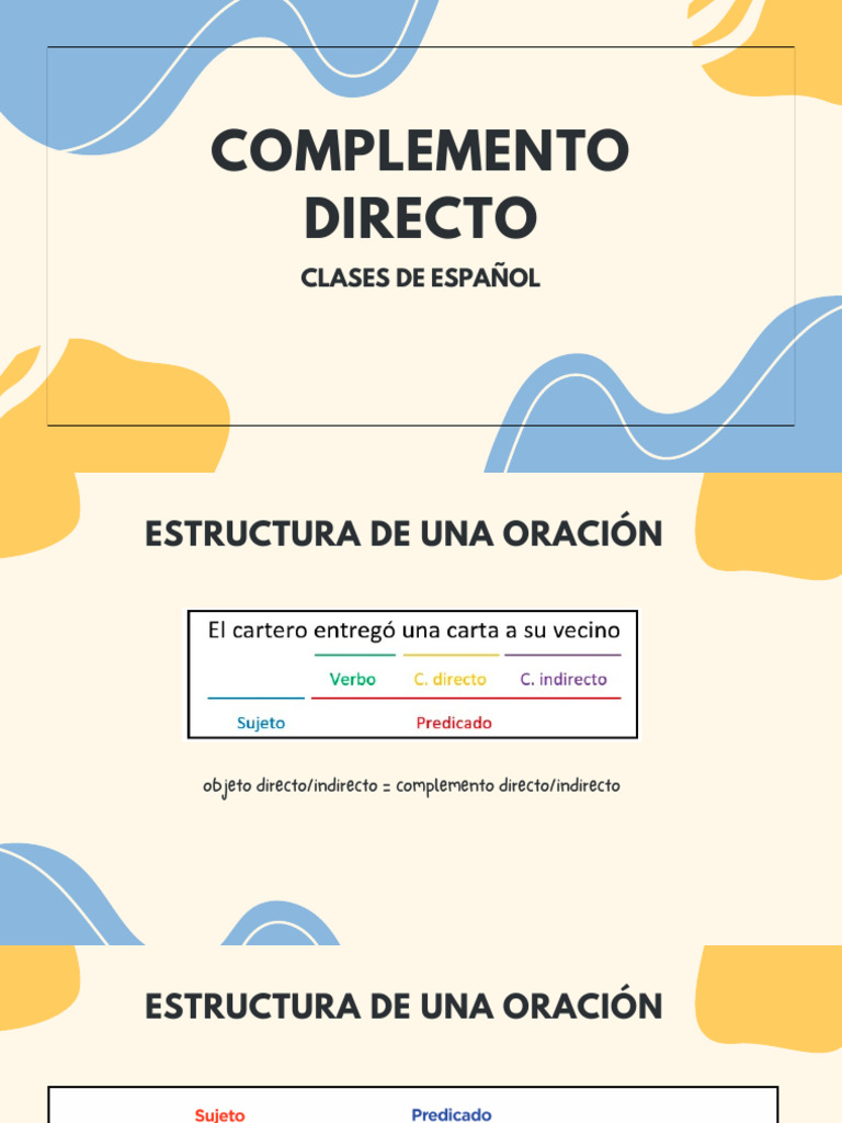 Pronombres de Complemento Directo | PDF | Objeto (gramática) | Verbo