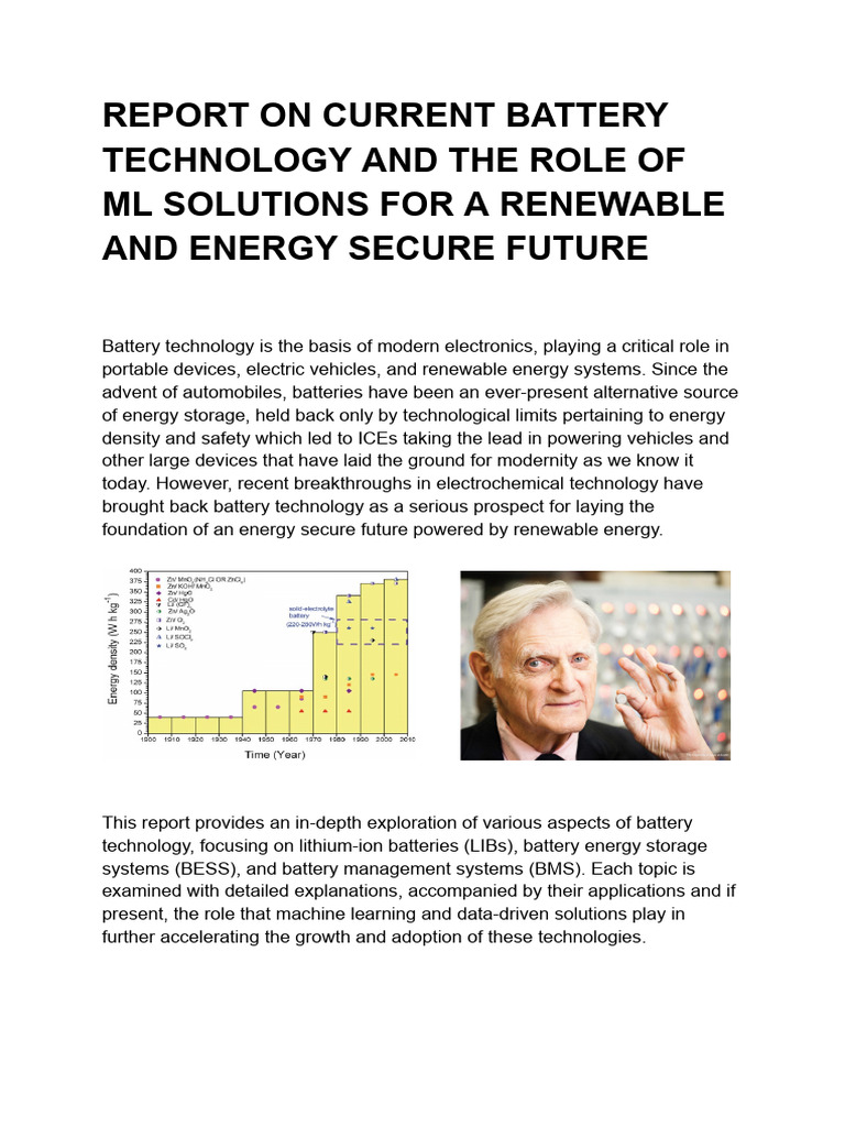 BATTERY_REPORT | PDF | Lithium Ion Battery | Battery Charger