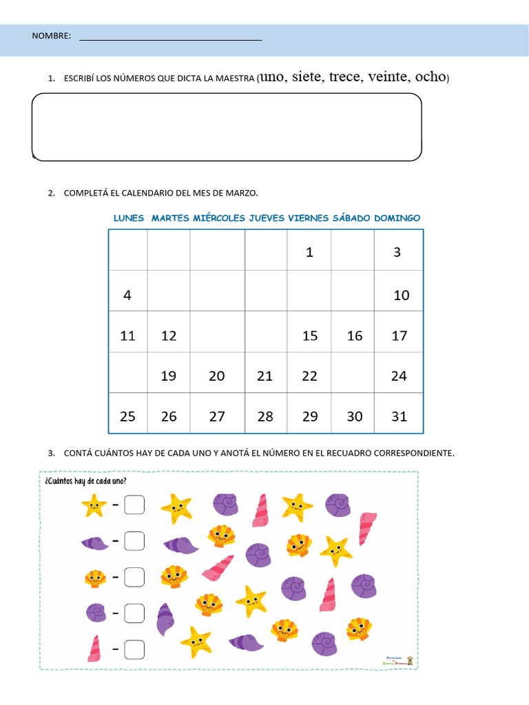 EVALUACION mate 1° | PDF